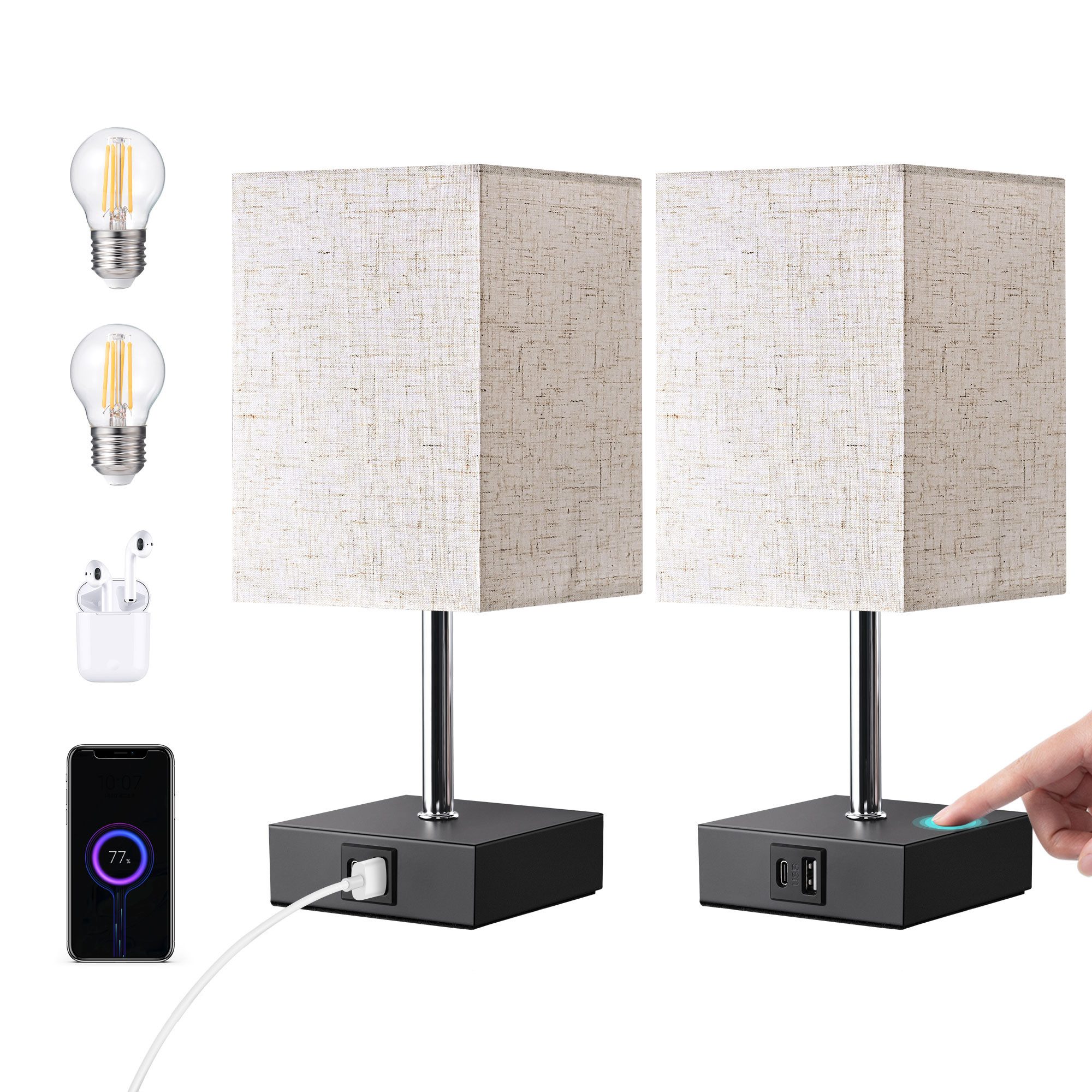 Nachttischlampe Touch Lidl