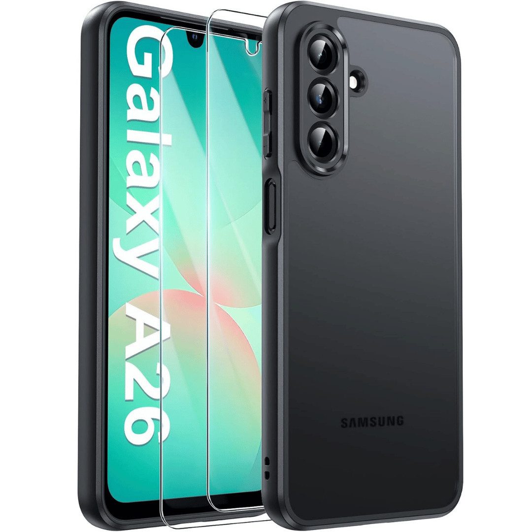 SmartUP Smartphone-Hülle + 2X Schutzglas für Samsung Galaxy A26 5G Panzerfolie Display Case 6,7 ...