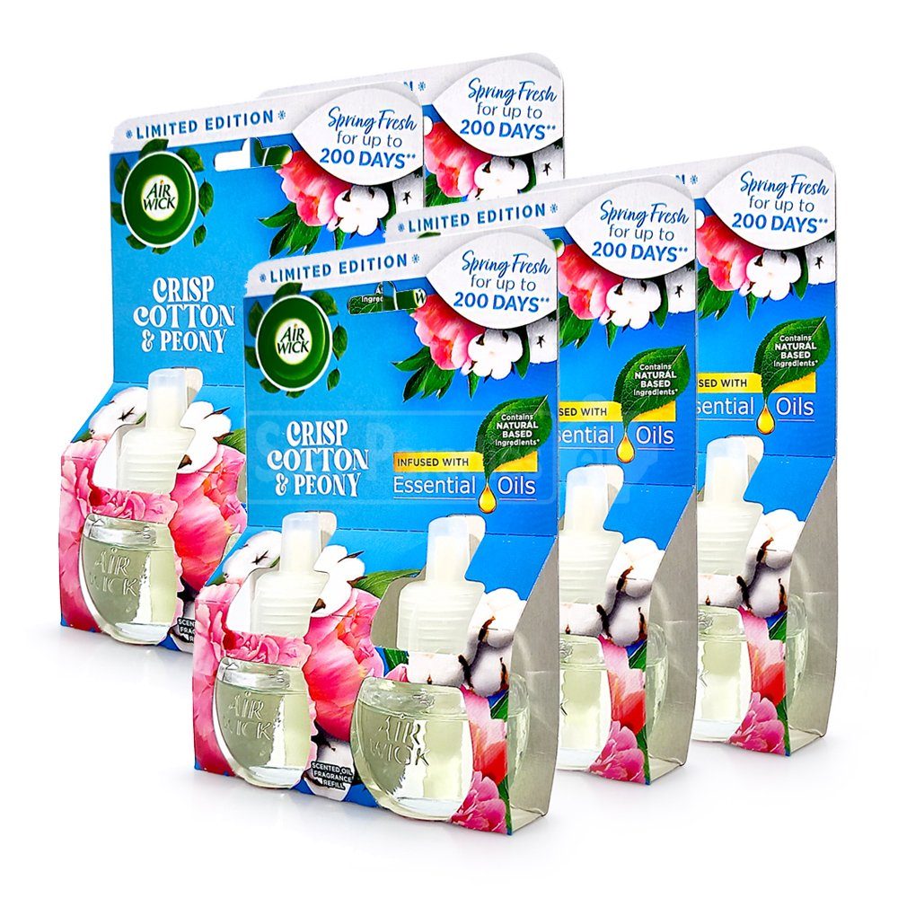 Air Wick Duftöl Air Wick Duftölflakon Crisp Cotton & Peony, Duo-Pack 2x 19 ml x 5