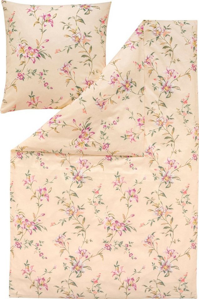 Bettwäsche Estella Samt Seide Flanell Bettwäsche 135x200 Biella Peach