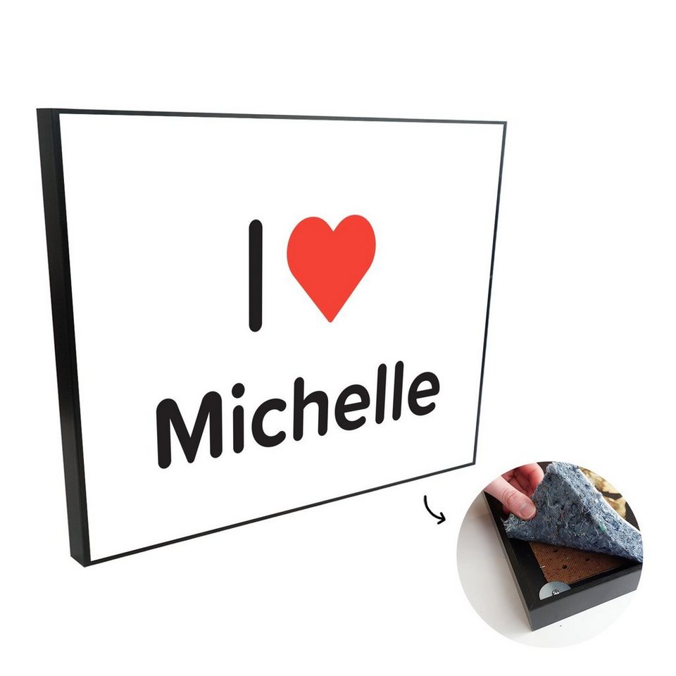 Muchowow Akustikplatte Ich Liebe Michelle Mädchen 1 St Malerei