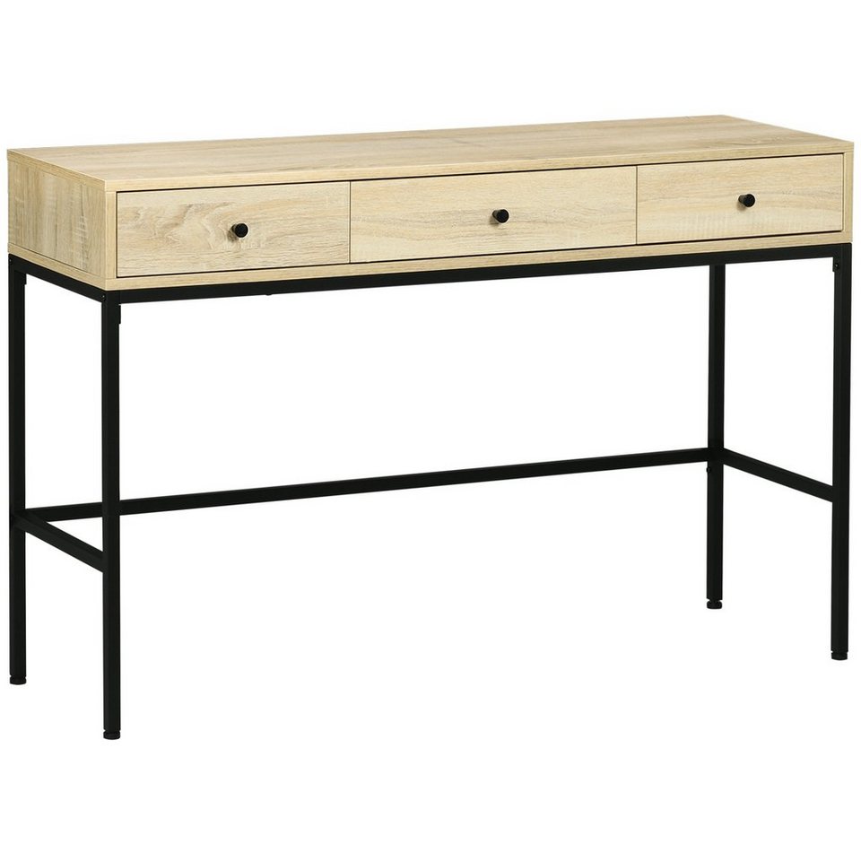 Homcom Konsolentisch Tisch Mit Schublade Beistelltisch Im Moderndesign
