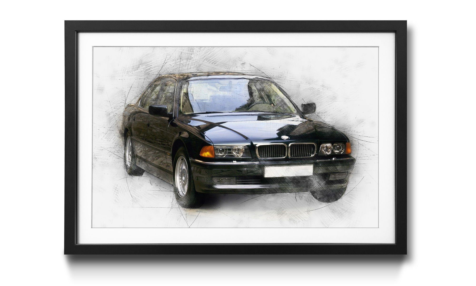 Bild mit Rahmen Sevener, Auto, Wandbild, in 4 Größen erhältlich