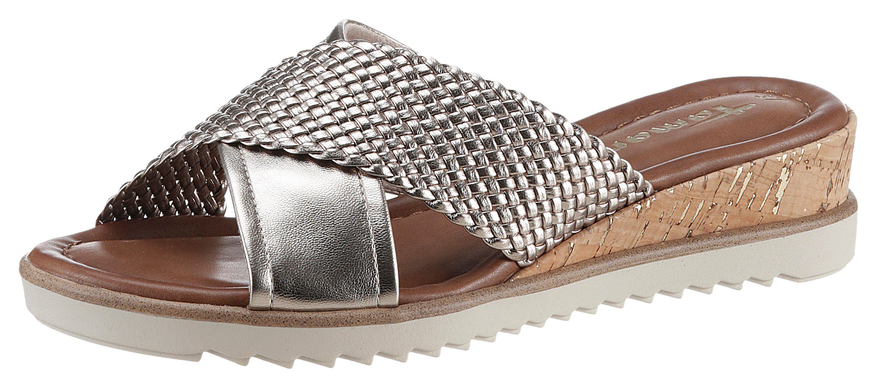 Tamaris Pantolette Keilabsatz Sommerschuh Schlappen Mit Touch It