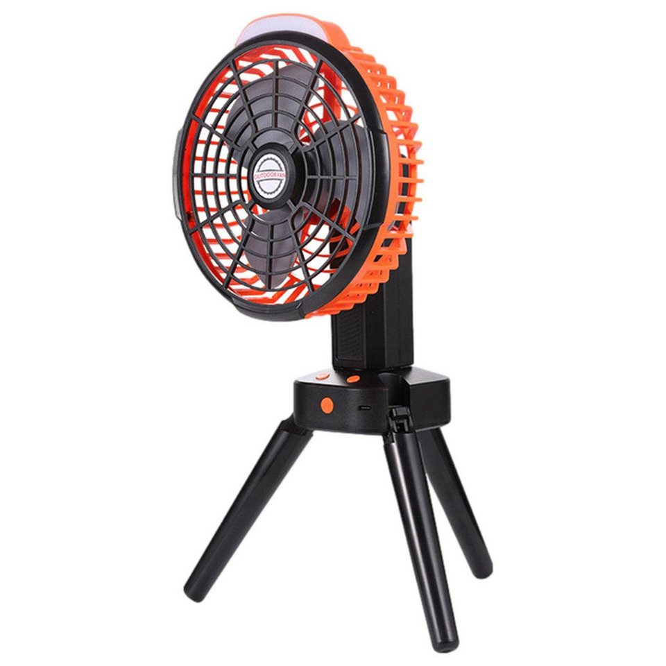 Jubouel Mini Usb Ventilator Schwarzorange 7800mah Mit Led Licht 1 St