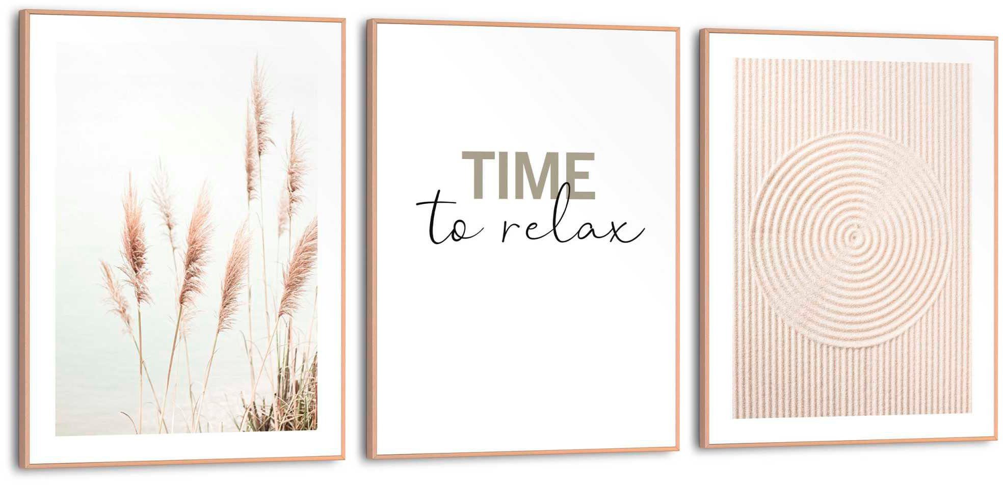 Reinders! Poster Relax, Stilvolle Motive, umrandet von einem Holzrahmen
