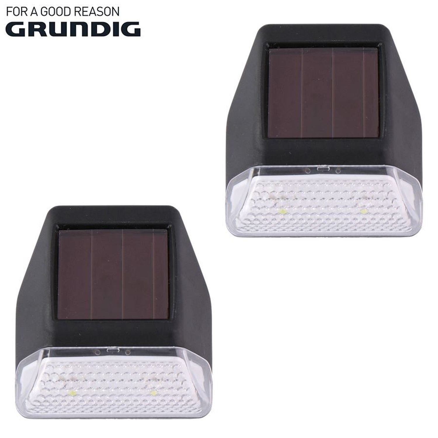 Edco Gartenleuchte Solar Wandleuchten 2er Set Led Dekoration Licht