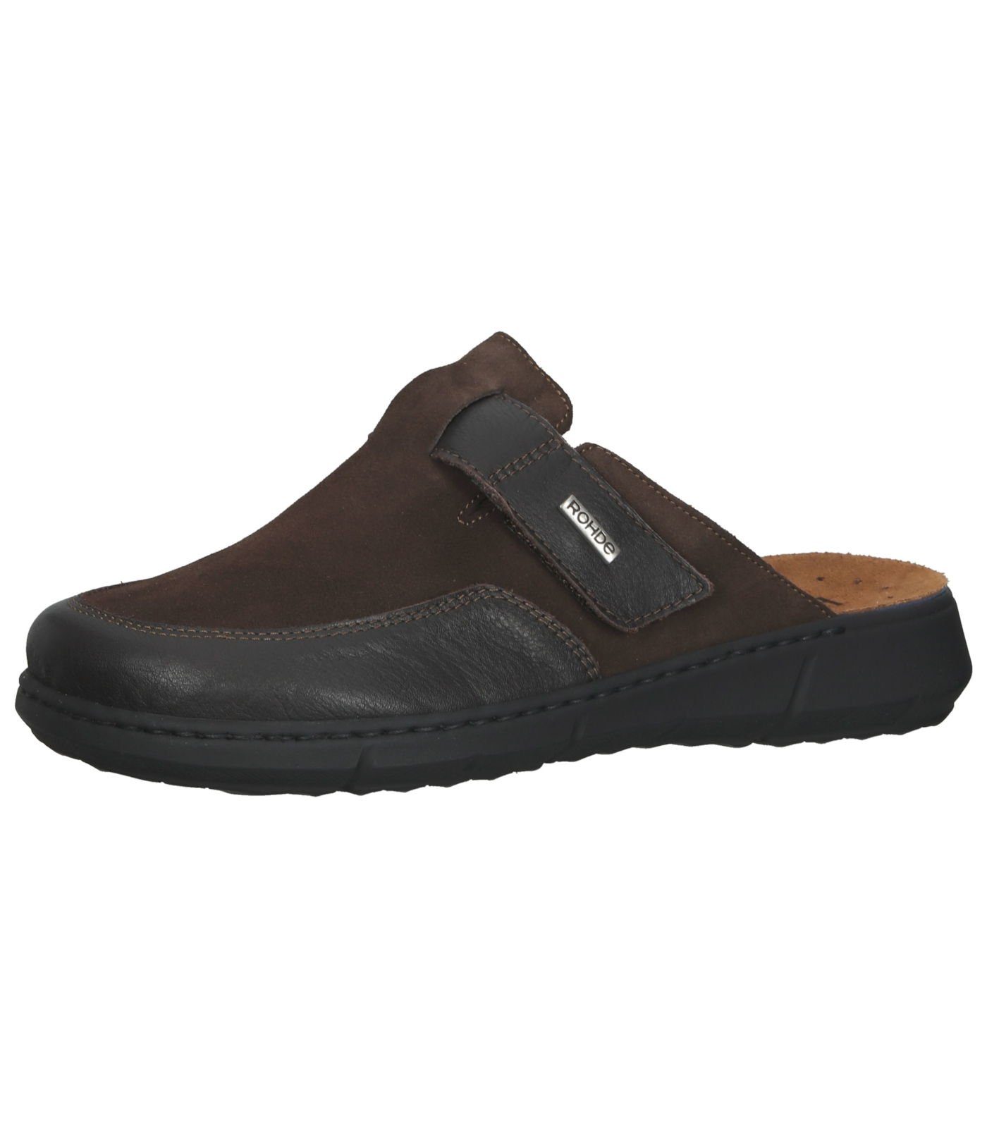 Rohde Clogs Nappaleder Clog, Absatzform: flach