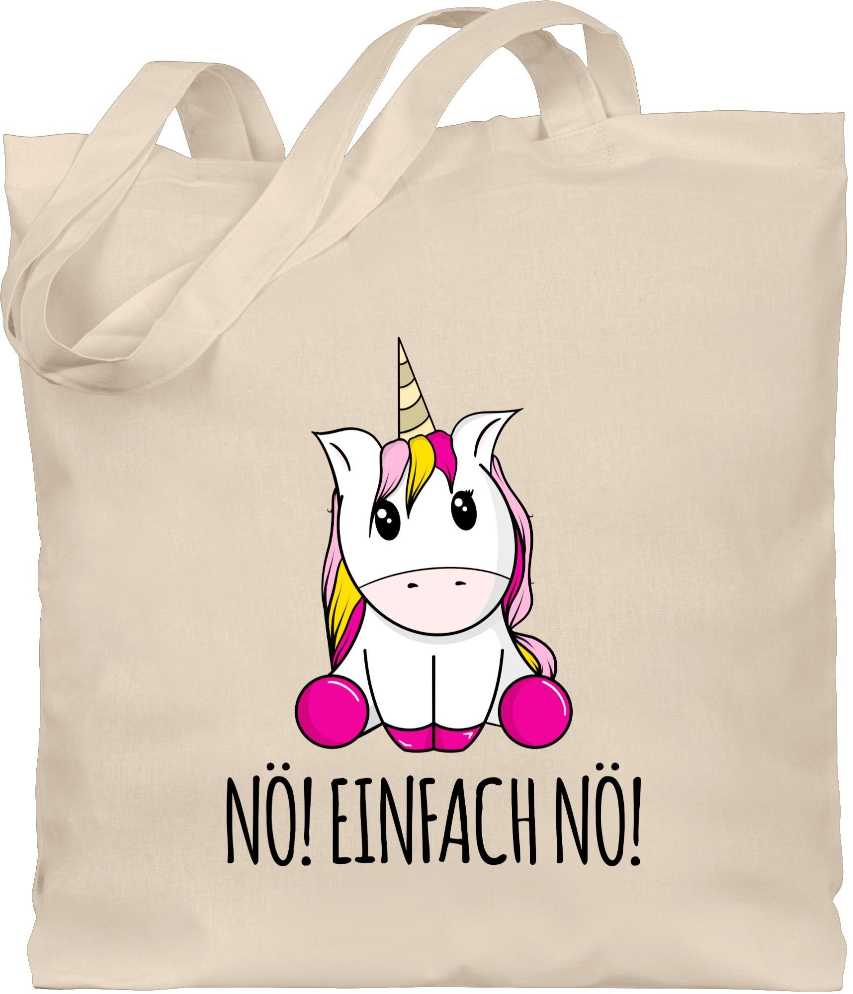 Shirtracer Umhängetasche Nö Einfach Nö Einhorn Unicorn Lustig Bevor