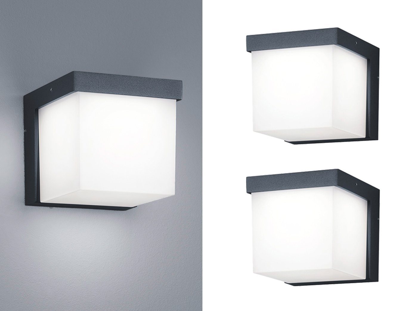 Meinewunschleuchte Led Außen Wandleuchte 2er Set Fassadenbeleuchtung