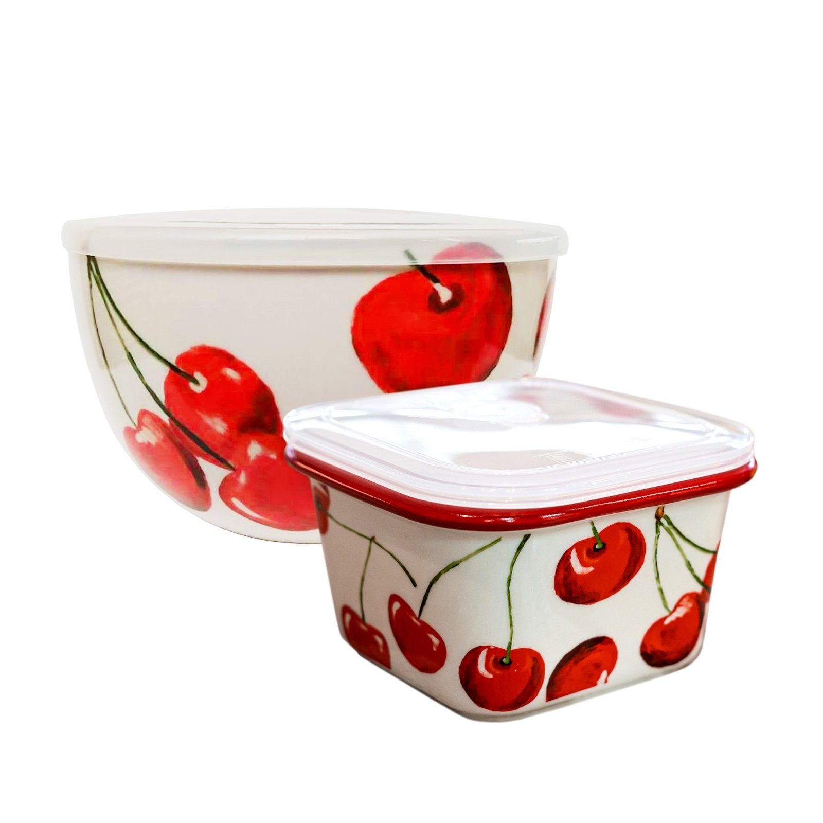 Neuetischkultur Mikrowellenbehälter Schüsseln 2er Set Cherry Keramik