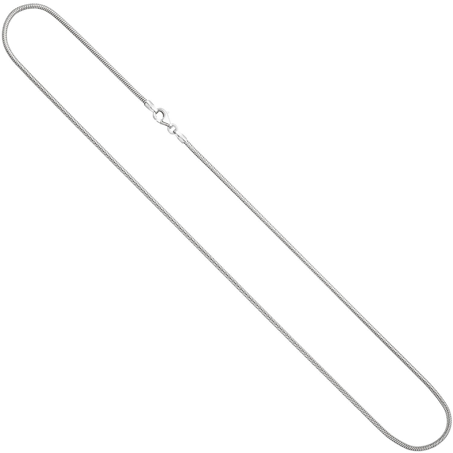 Schmuck Krone Goldkette 1,4mm Schlangenkette aus 585 Weißgold 40cm, Gold 585