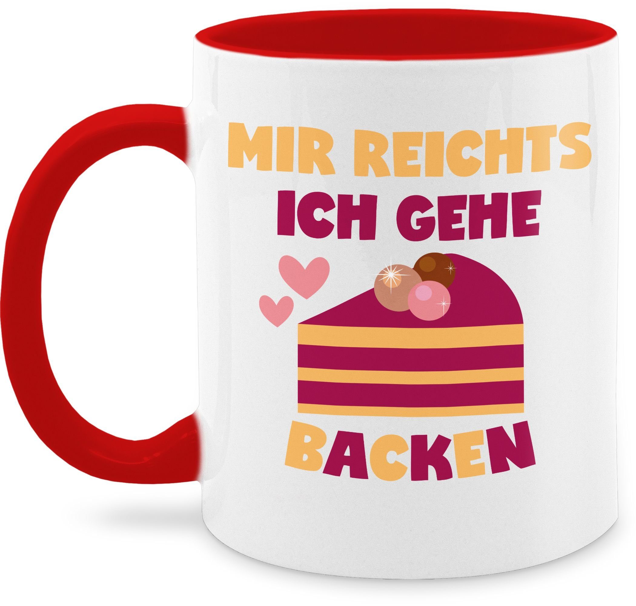 Shirtracer Tasse Mir Reichts Ich Gehe Backen Kaffeetasse Mit Spruch