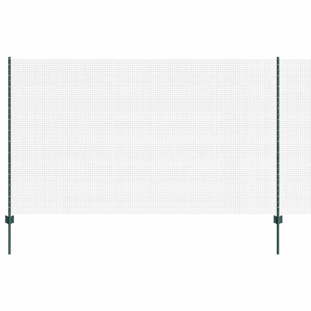 vidaXL Gartenzaun Schweißdrahtzaun mit Pfosten 10 x 1,4 m (B x H), (1 ...