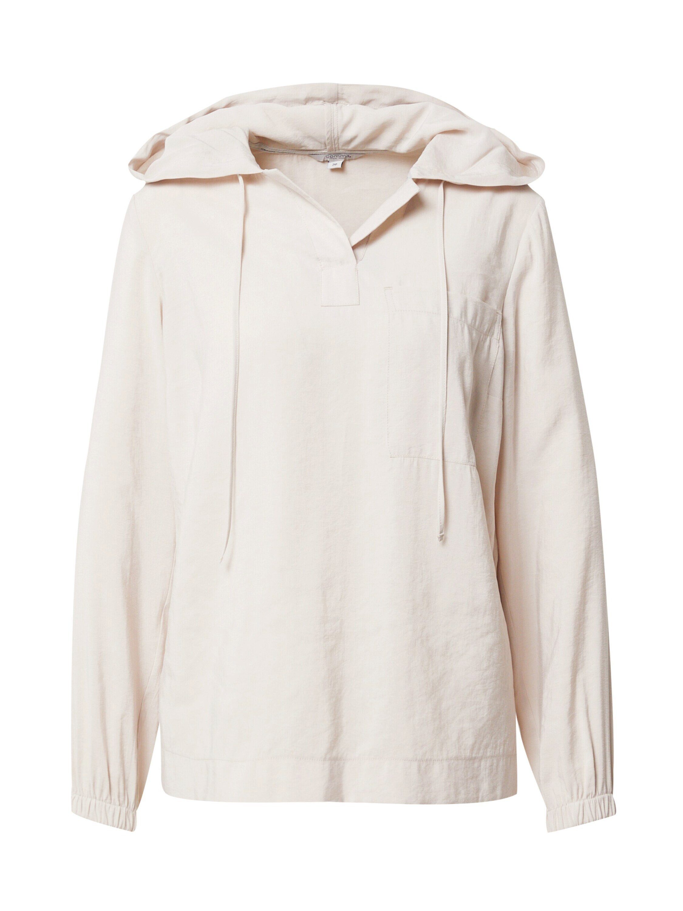 Comma Casual Identity Langarmbluse 1 Tlg Drapiertgerafft Kapuze Mit