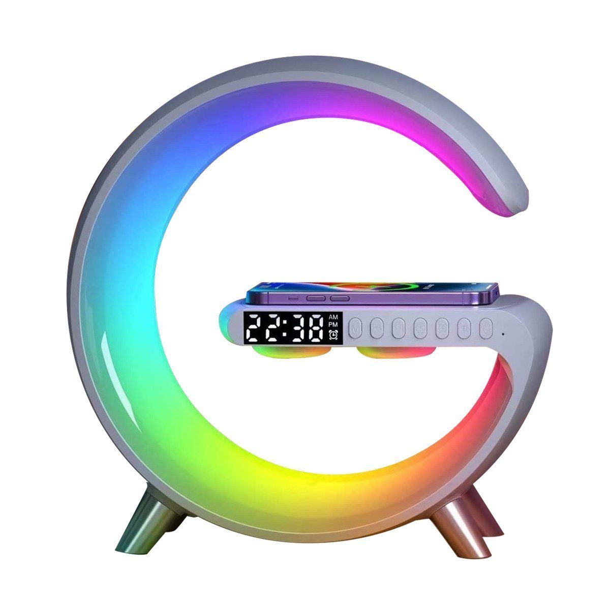 Dopwii Wecker Wake Up Light Mit Kabelloser Ladefunktiondimmbar