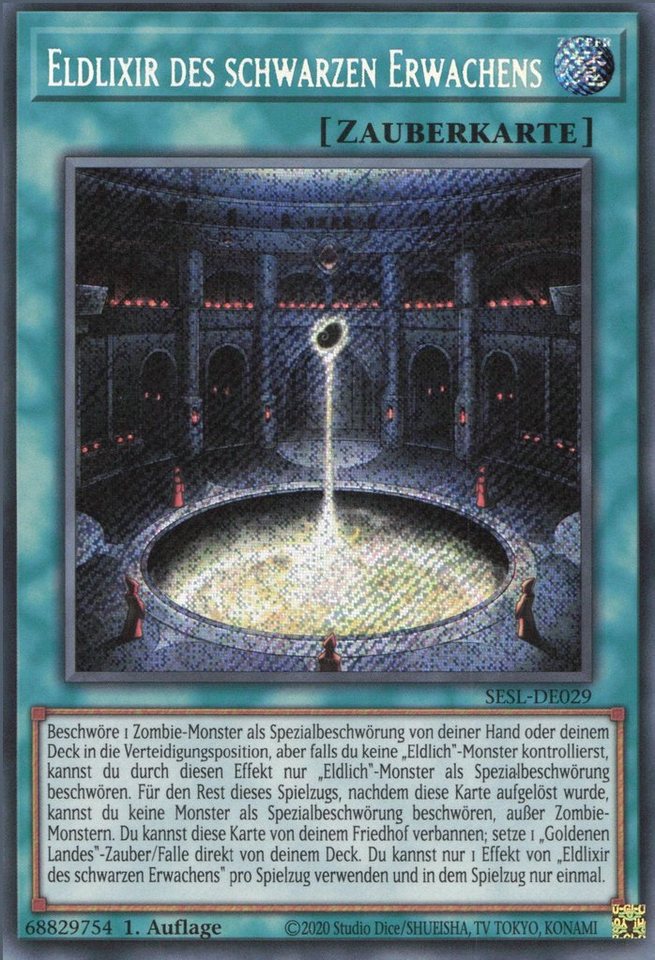 Recollectibles Sammelkarte Yugioh Karte Eldlixir Des Schwarzen
