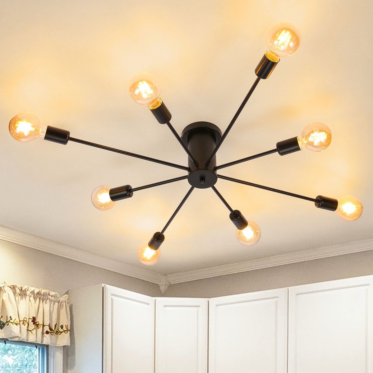 Oyajia Deckenleuchte Spinne Design Deckenlampe E27 Retro Hängeleuchte