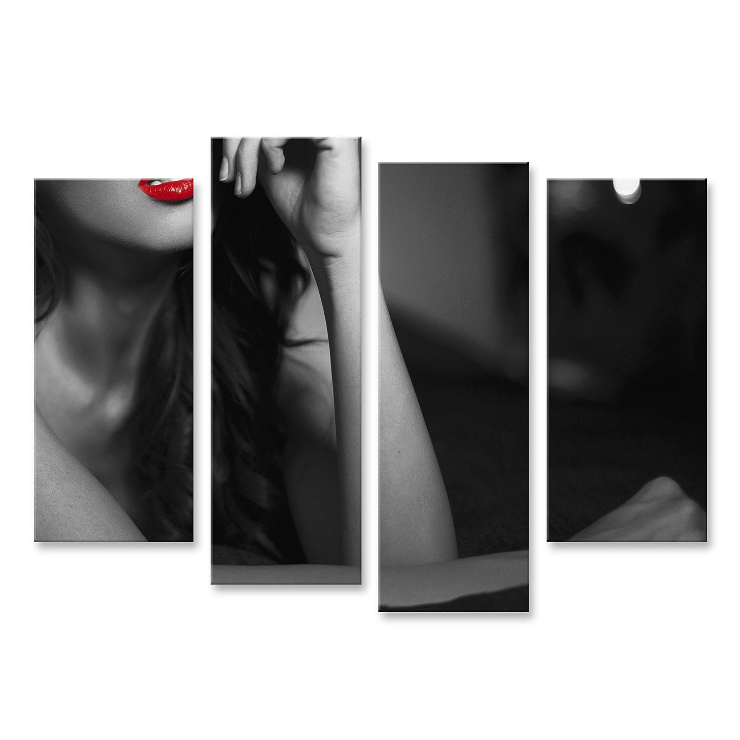 Islandburner Leinwandbild Bild Auf Leinwand Sexy Frau Mit Roten Lippen