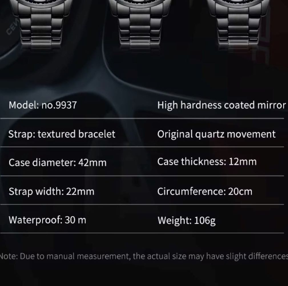 OLEVS Quarzuhr Felgenuhr- Motorsport Herren Armbanduhr im 3D ...