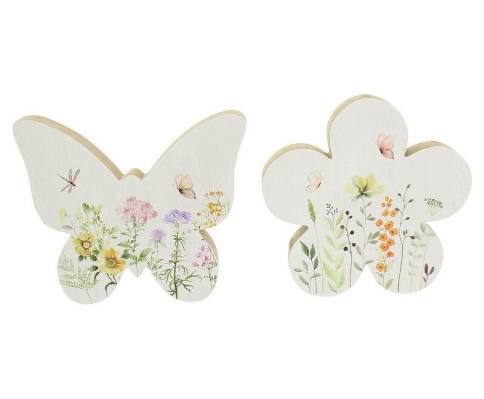 Home Trends24de Dekofigur Dekofigur Vase Schmetterling Blume