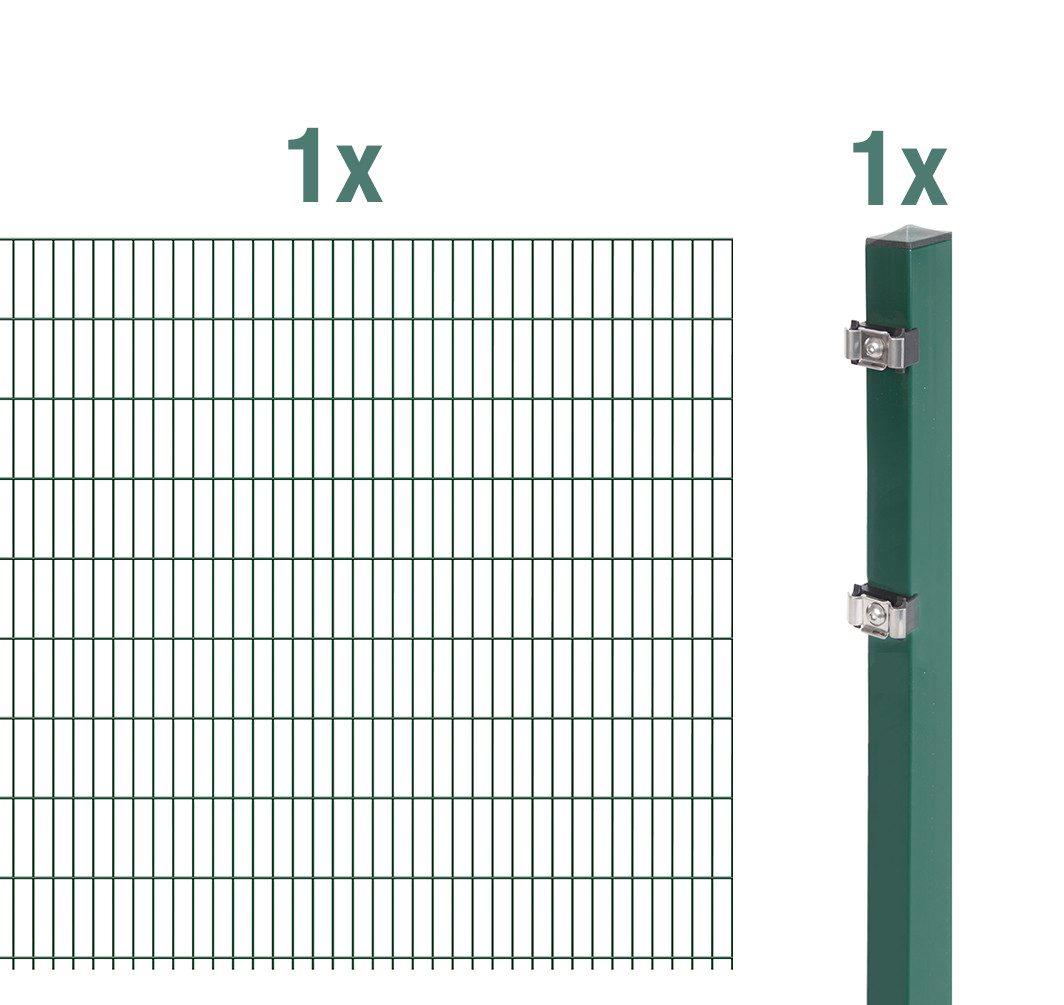 Alberts Einstabmattenzaun DSM-Anbauset,Klemm6/5/6grün2500x1830/2,5, DSM-Anbauset,Klemm6/5 ...
