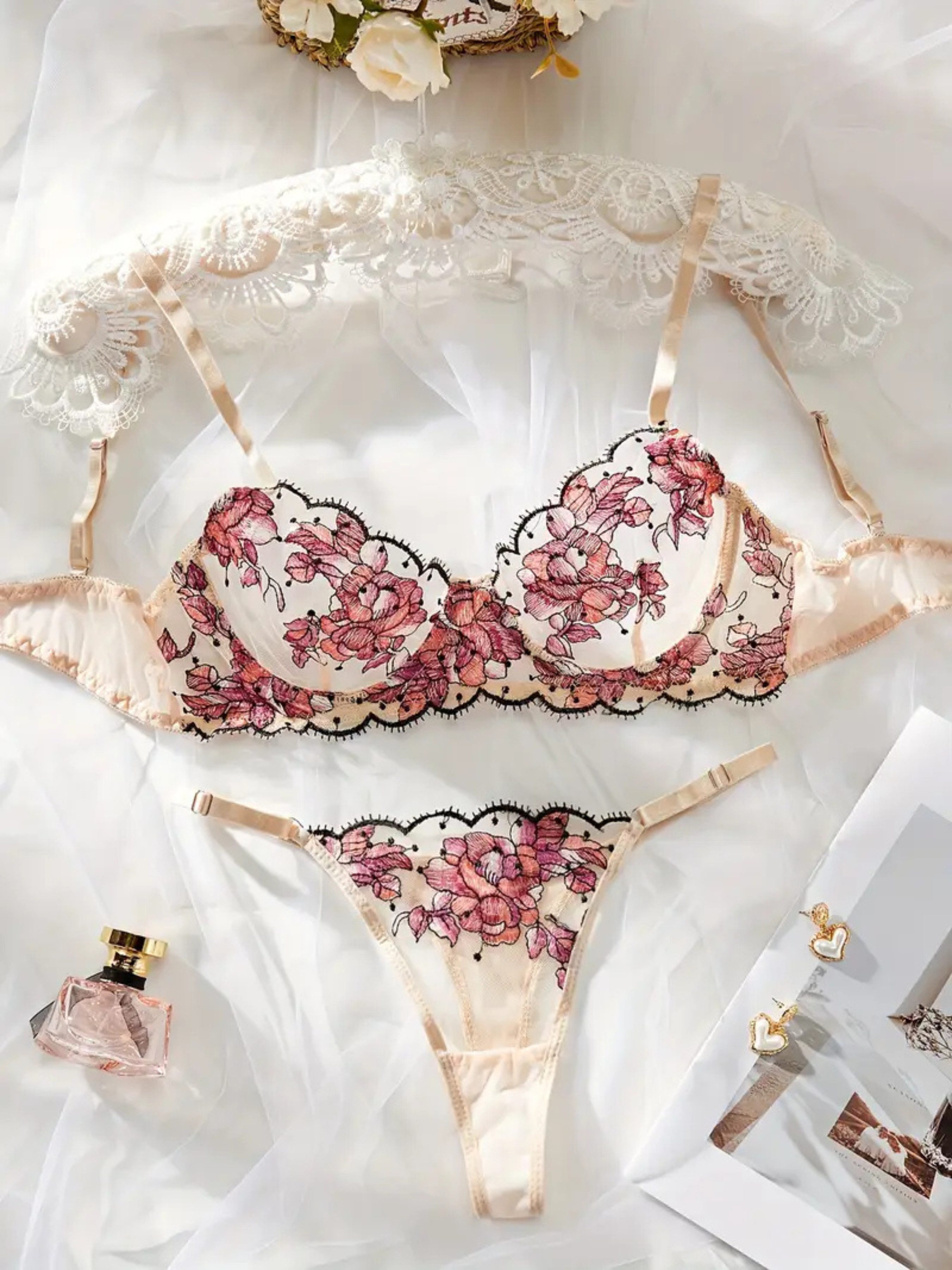 Elegant Love Set Corsage Sexy Dessous Set Aus Spitze Set 2 Tlg Mit