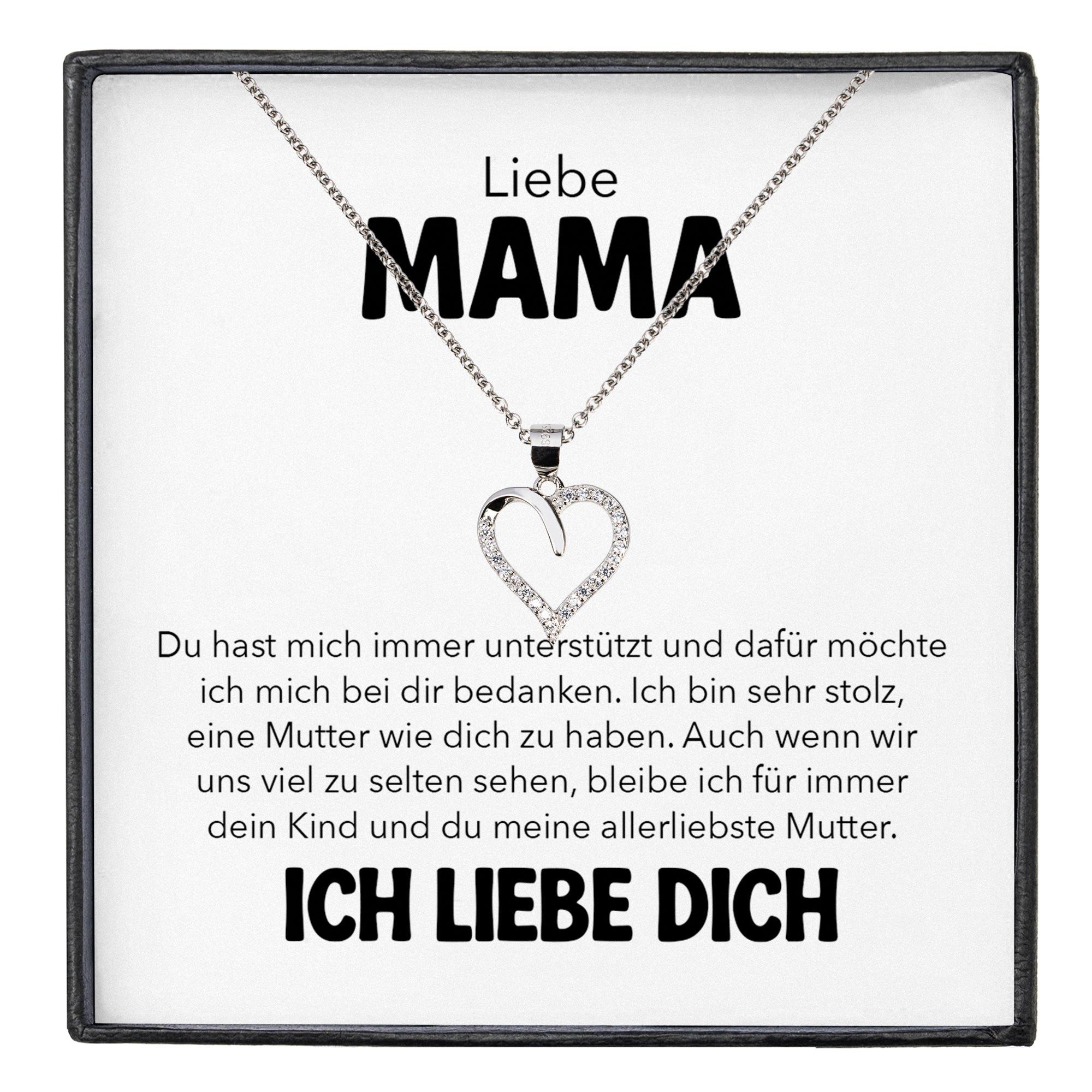 22Feels Schmuckset Liebe Mama Geschenk Frauen Herz Halskette Muttertag ...