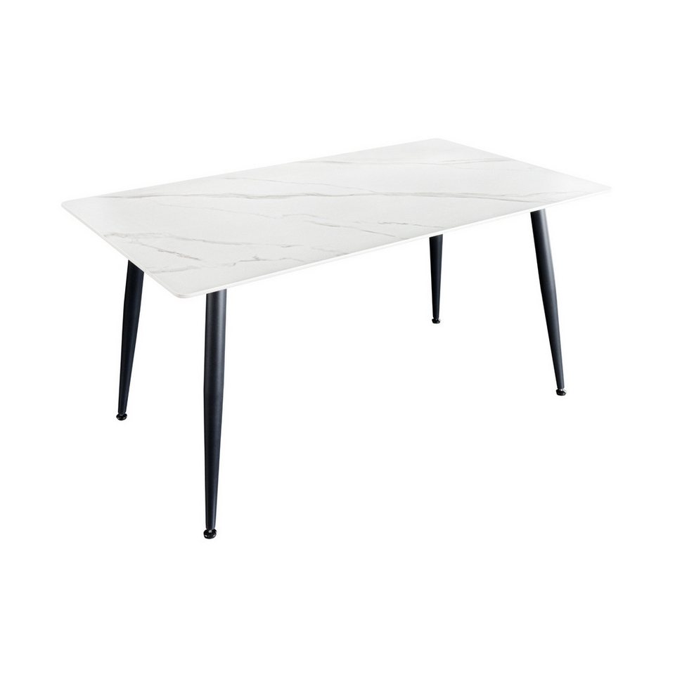 Riess Ambiente Esstisch Milano 120cm Weiß Schwarz Einzelartikel 1