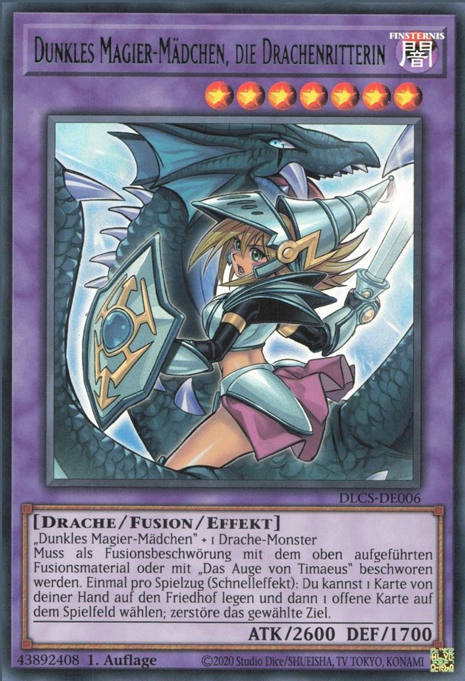 Recollectibles Sammelkarte Yugioh Karte Dunkles Magier Mädchen Die