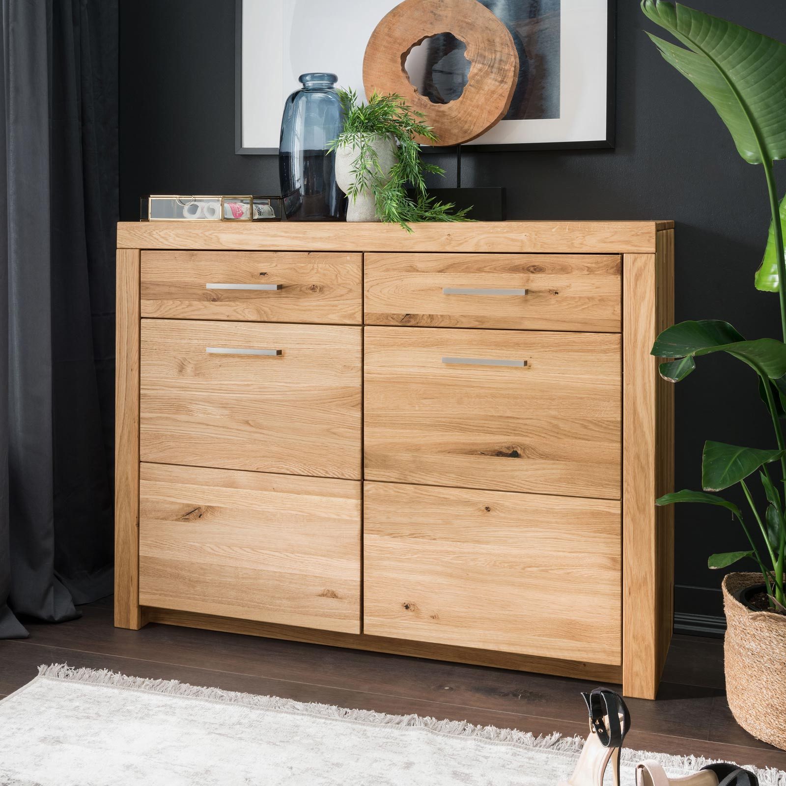 Wildeiche Sideboard Massiv