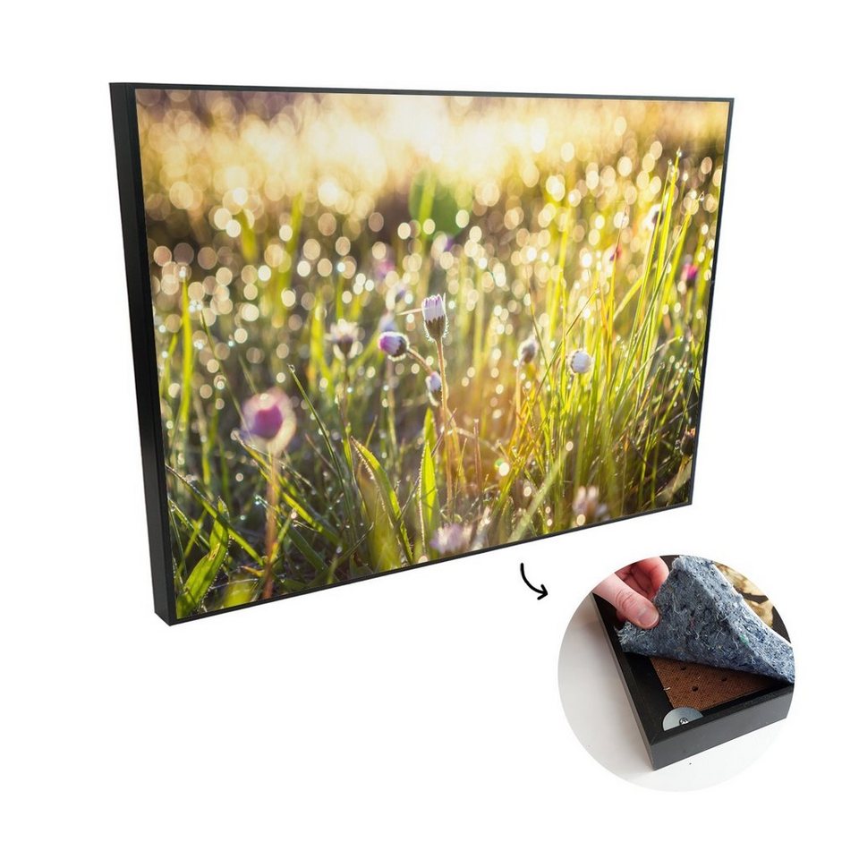 Muchowow Akustikplatte Gras Blumen Frühling 1 St Malerei Gegen
