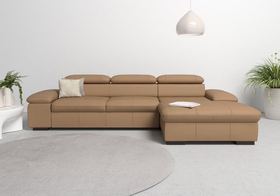 Home Affaire Ecksofa Alberto L Form Mit Kopfteilverstellung Wahlweise