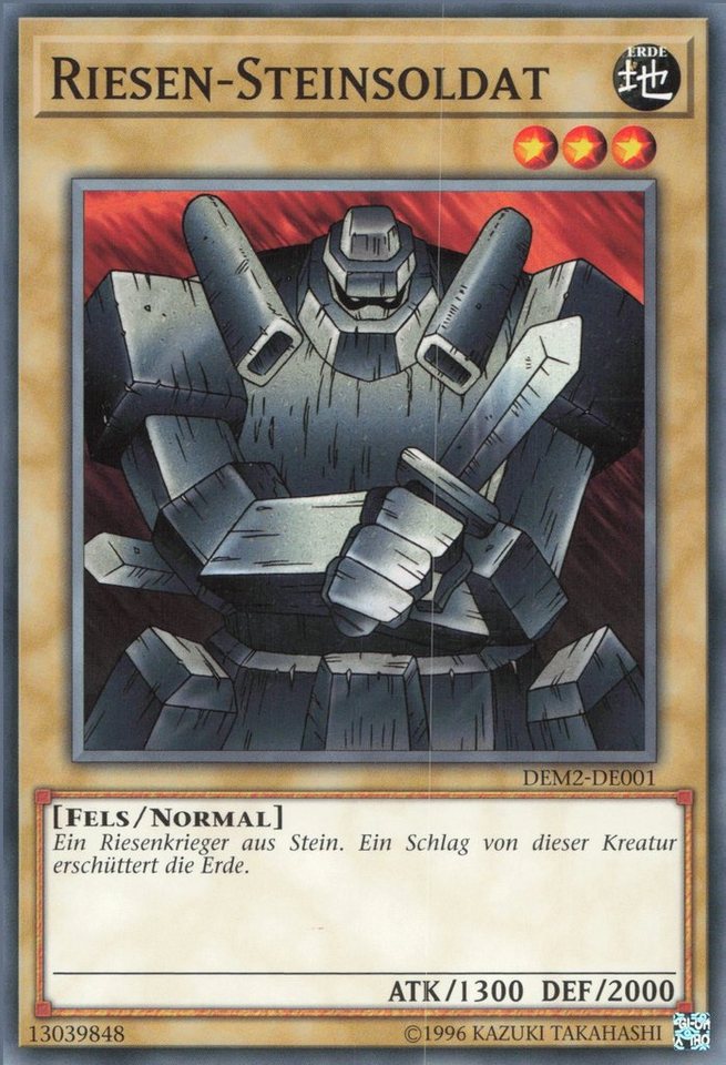 Recollectibles Sammelkarte Yugioh Karte Riesen Steinsoldat Deutsch Yu