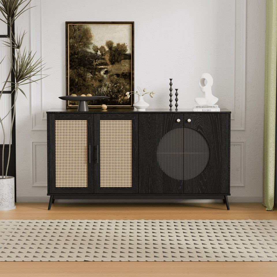 Blingbin Sideboard Aufbewahrungsmöbel 1 St 160 L X 40 B X 80h