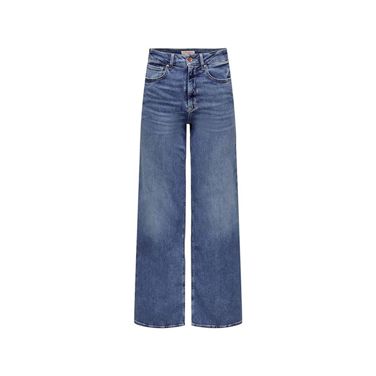 Only High Waist Jeans Blau Passform Textil 1 Tlg