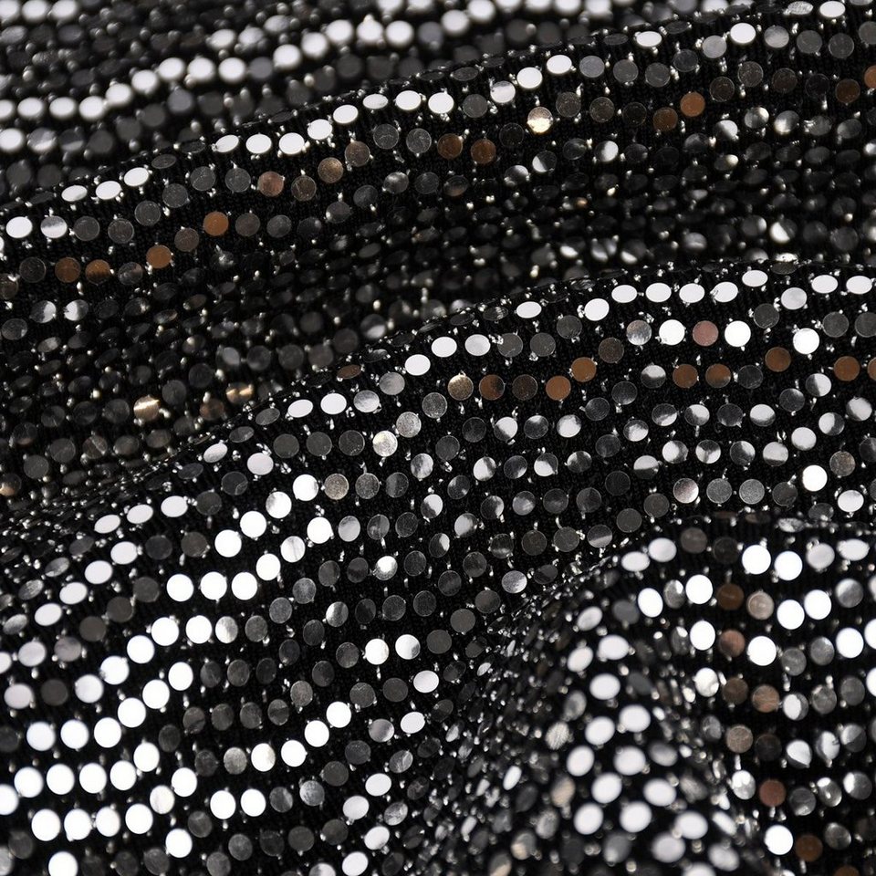 SchÖner Leben Stoff Bekleidungsstoff Stretch Lurex Pailletten Glitzer