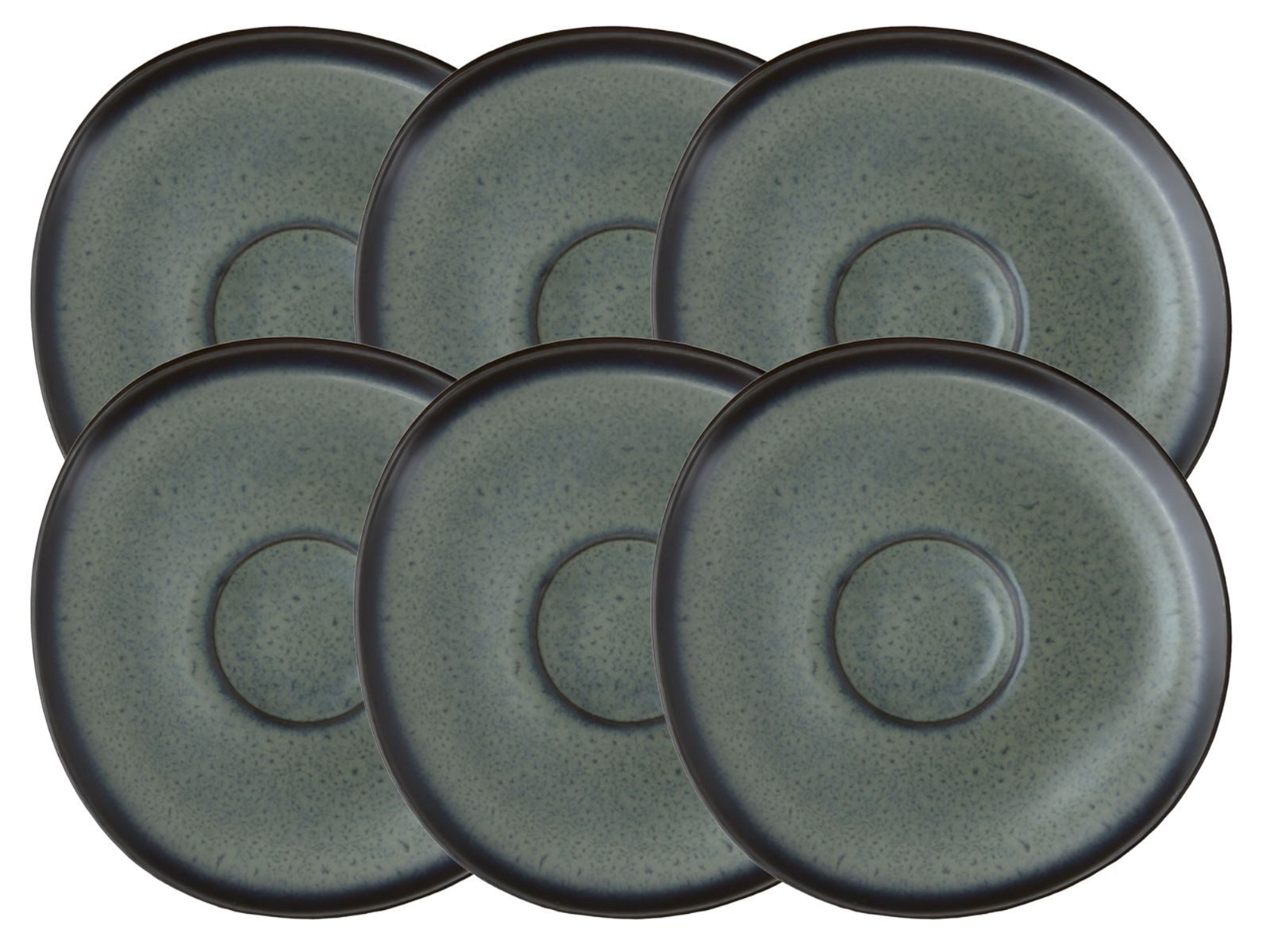 like. by Villeroy & Boch Tasse Lave gris Kaffeeuntertasse 15cm Set6, Steingut