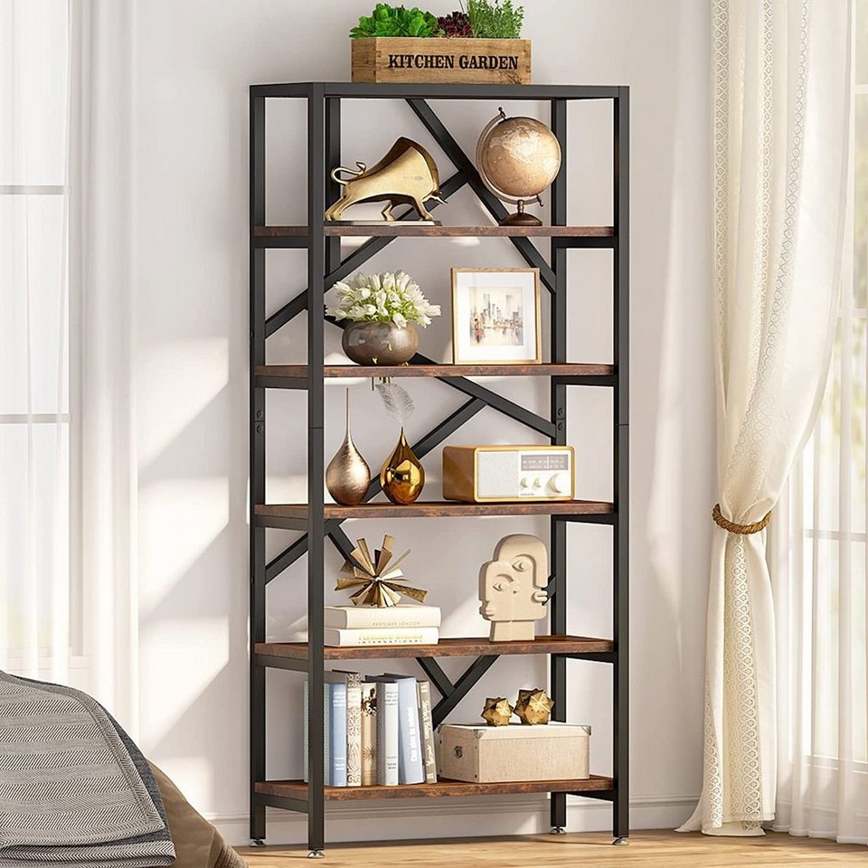 Tribesigns Bücherregal Standregal, Regal mit 6 Ablagen, 180 x 80 x 30 ... Tribesigns Bücherregal Standregal, Regal mit 6 Ablagen, 180 x 80 x 30 ...