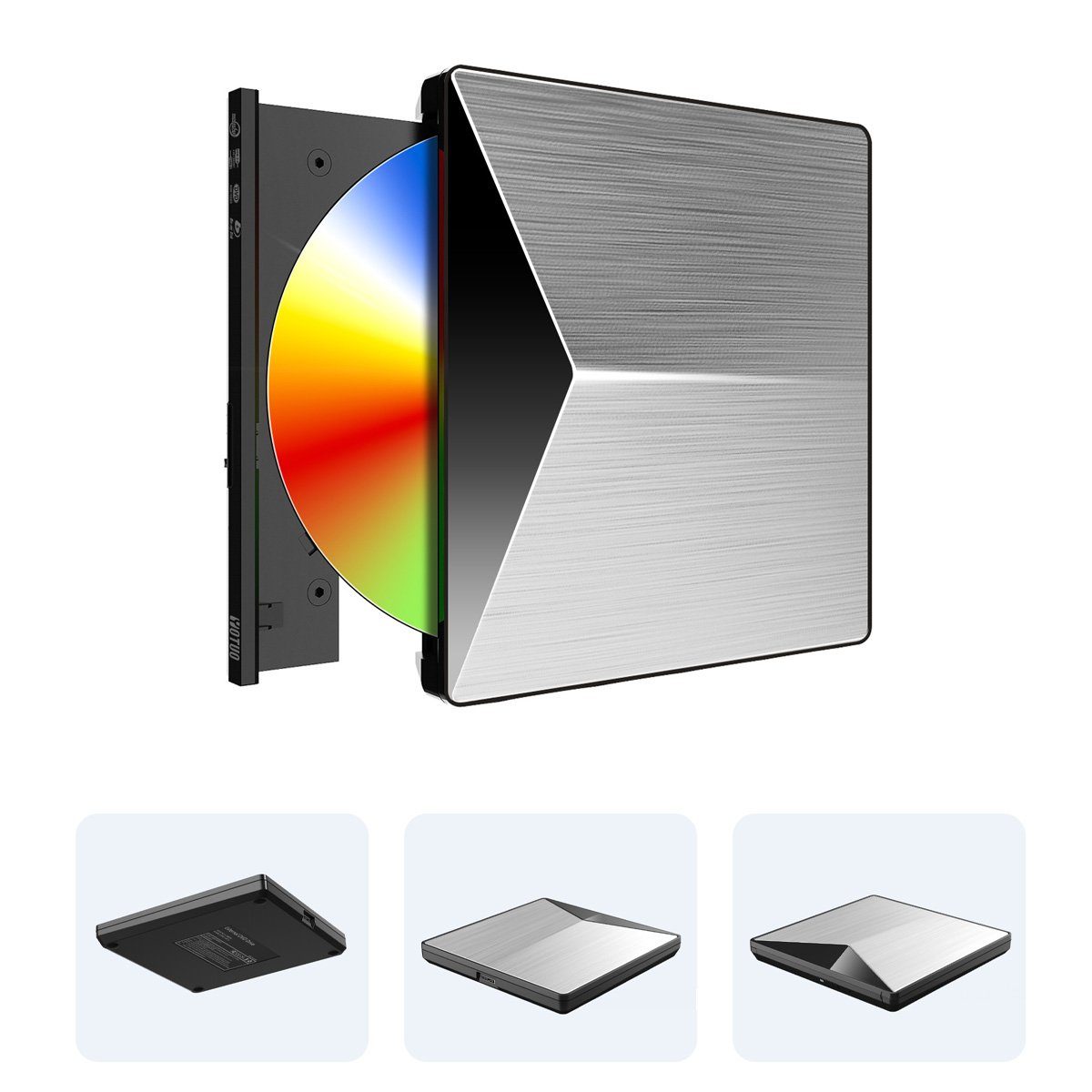 Welikera Externer DVD-Brenner, USB 3.0 Portable Unterstützung Windows, Mac DVD-Brenner
