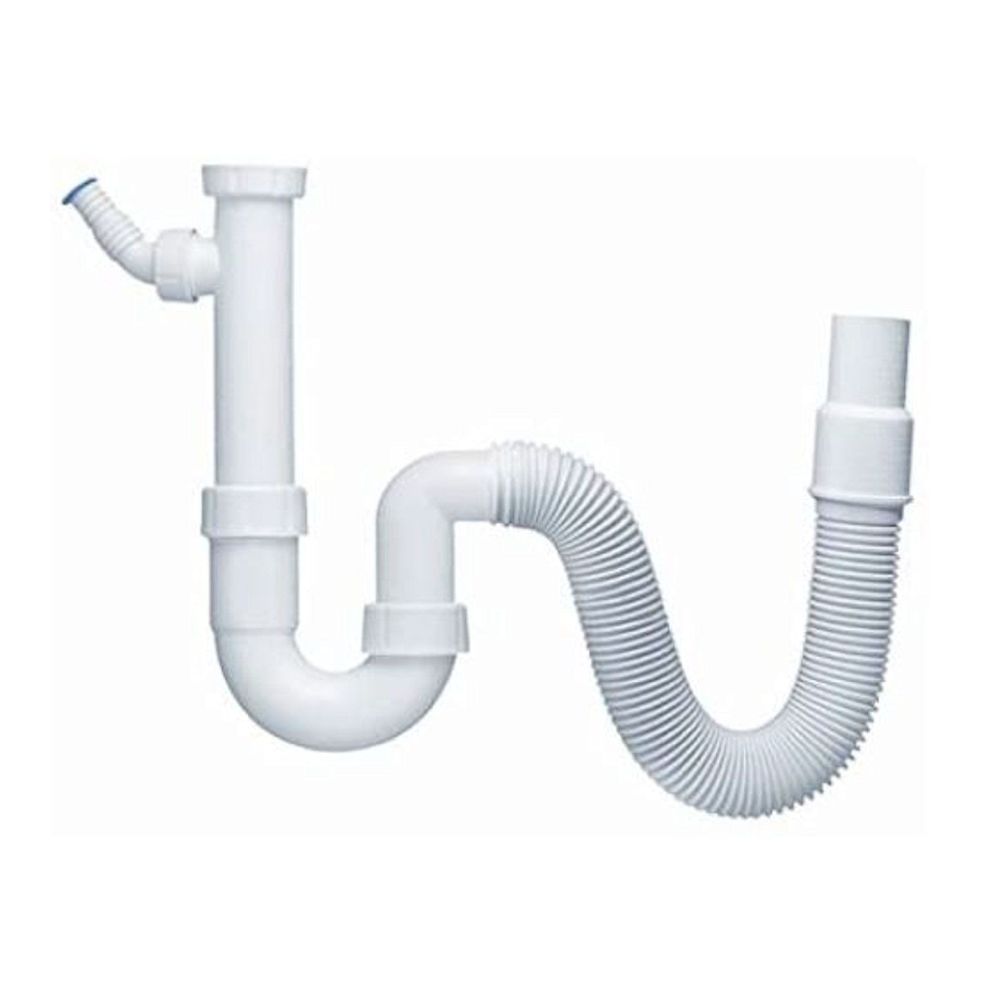 HAAS Siphon, PP-Röhrensiphon mit flexiblem Schlauch und Geräteanschluss