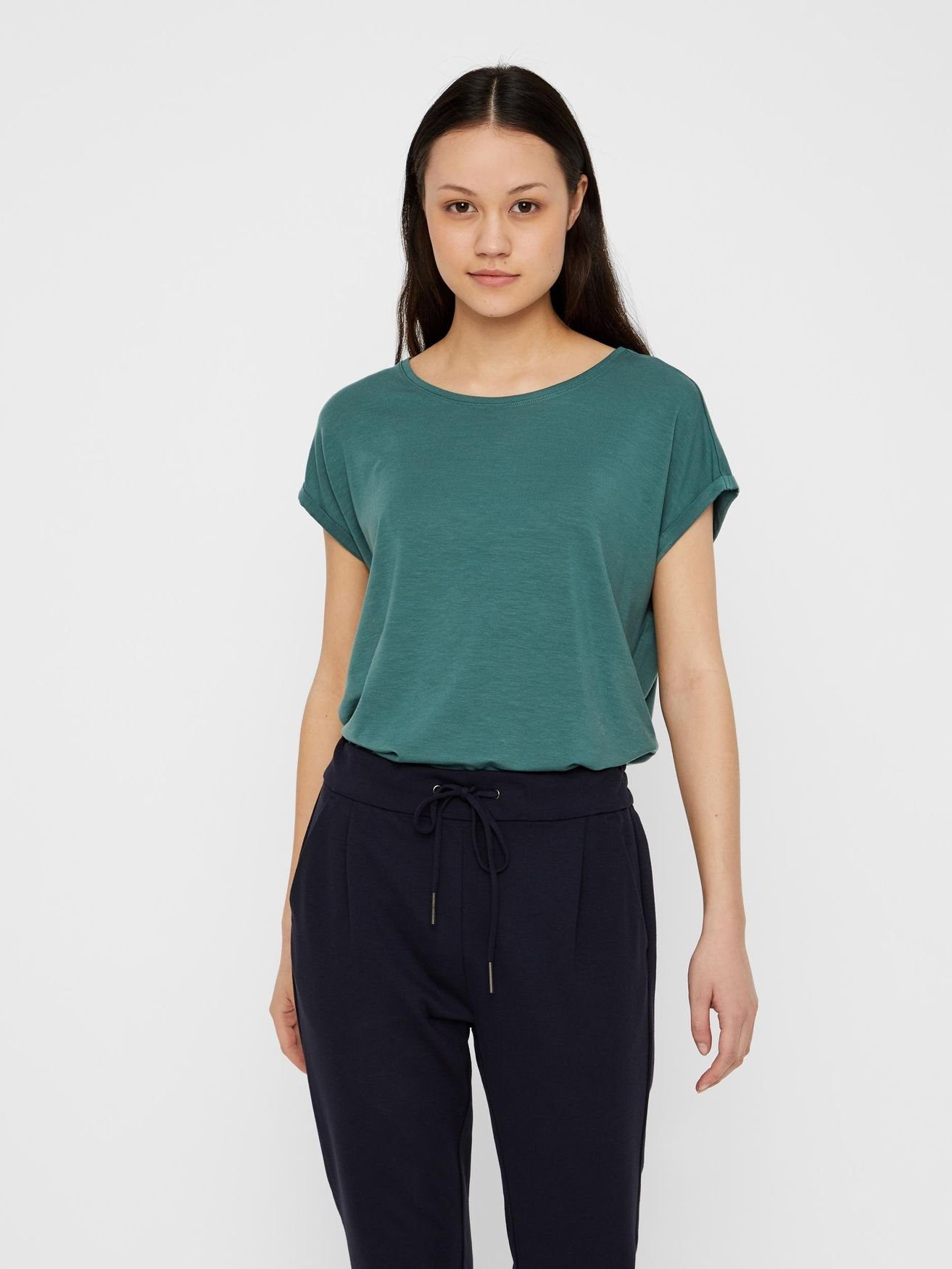 Vero Moda T-Shirt Einfarbiges Rundhals Basic T-Shirt VMAVA (1-tlg) 4078 ...