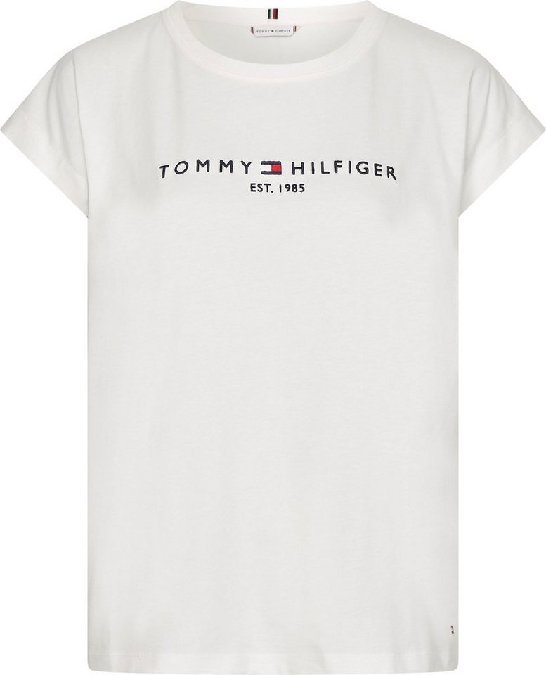 Tommy Hilfiger Rundhalsshirt Rlx Hilfiger Open Nk Tee Cap Slv Mit Tommy
