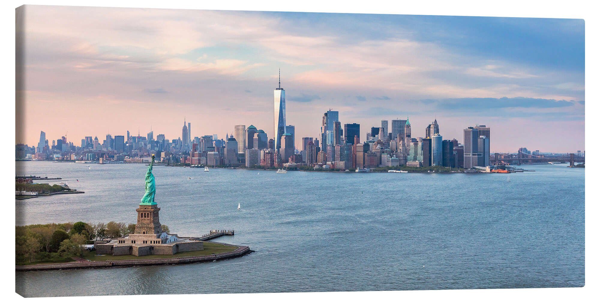Posterlounge Leinwandbild Matteo Colombo New York Skyline Mit