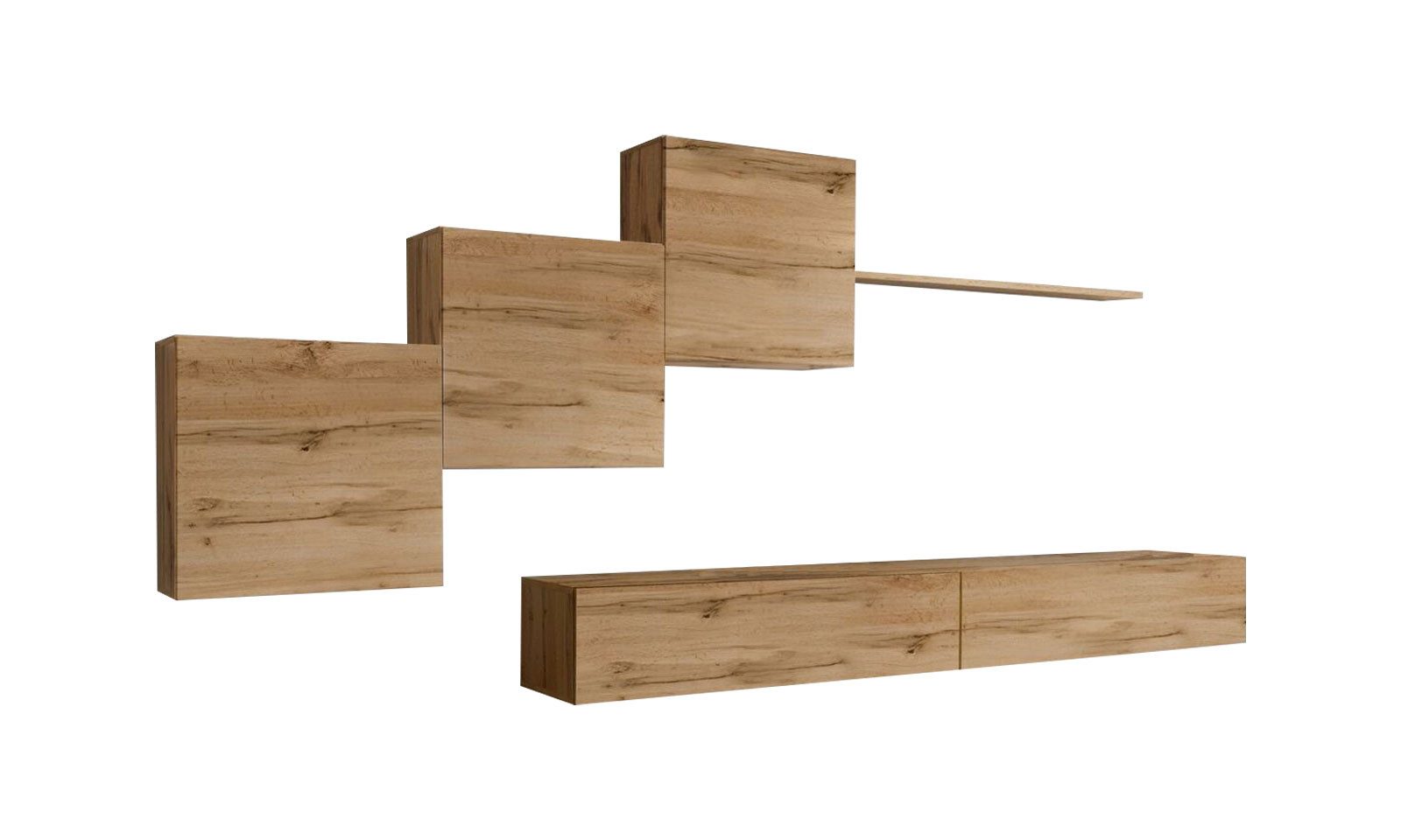 Jvmoebel Wohnzimmer Set Designer Wohnwand Braun Tv Ständer Moderne