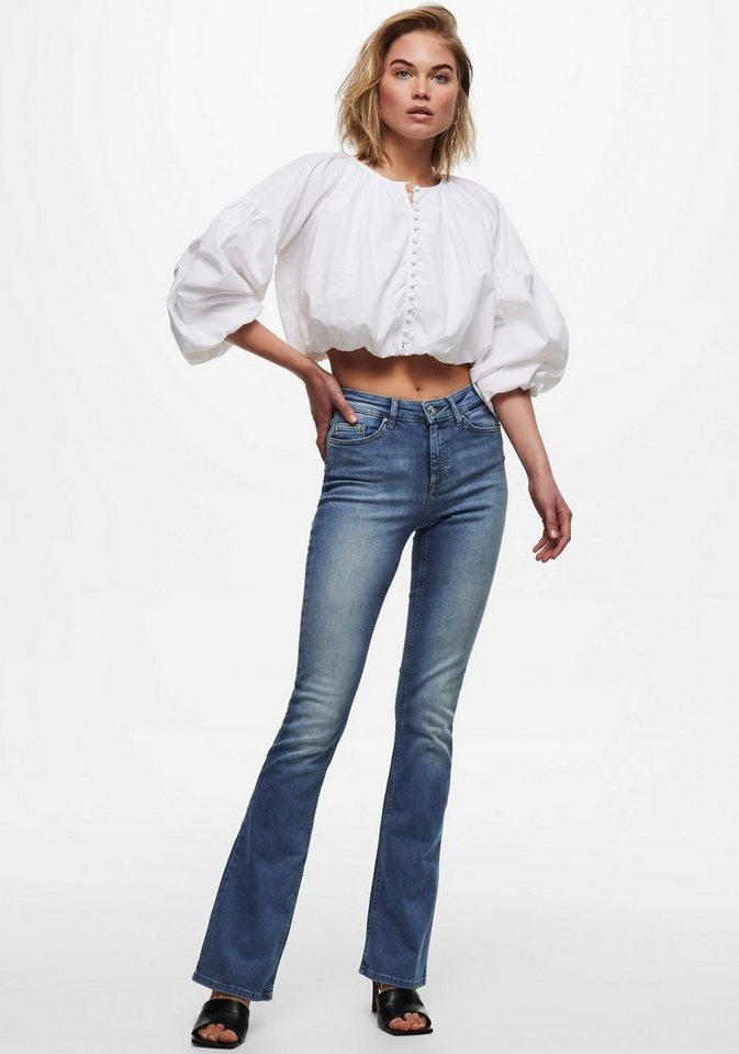ONLY Bootcut-Jeans ONLBLUSH MID FLARED REA1319 NOOS, Stretch-Material ... ONLY Bootcut-Jeans ONLBLUSH MID FLARED REA1319 NOOS, Stretch-Material ...