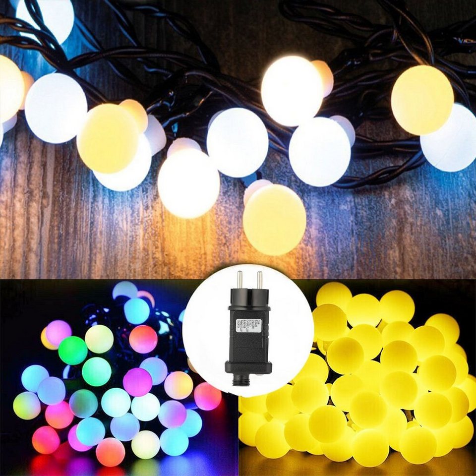Oyajia Led Lichterkette 2050 Leds Lichterkette 5cm Kugeln Außen Ip44