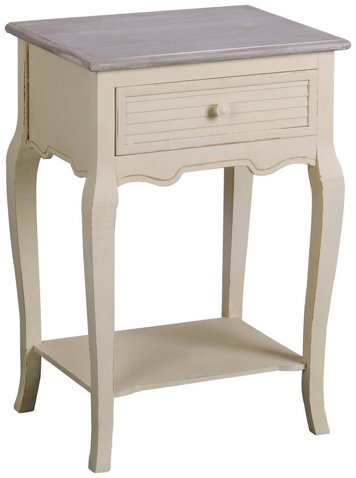 Stylefy Nachttisch Pesaro Pappel Creme Hellbraun Nachtkommode