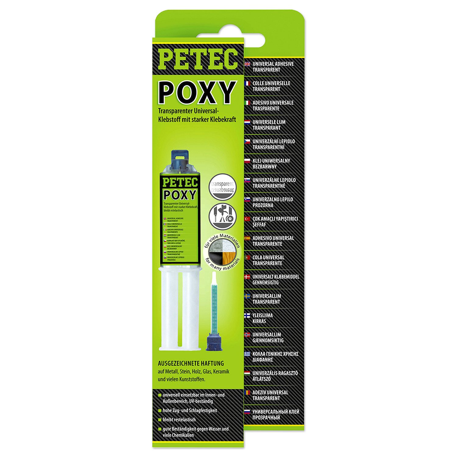 Petec 2-Komponentenkleber 2K Universalklebstoff, PETEC POXY ...