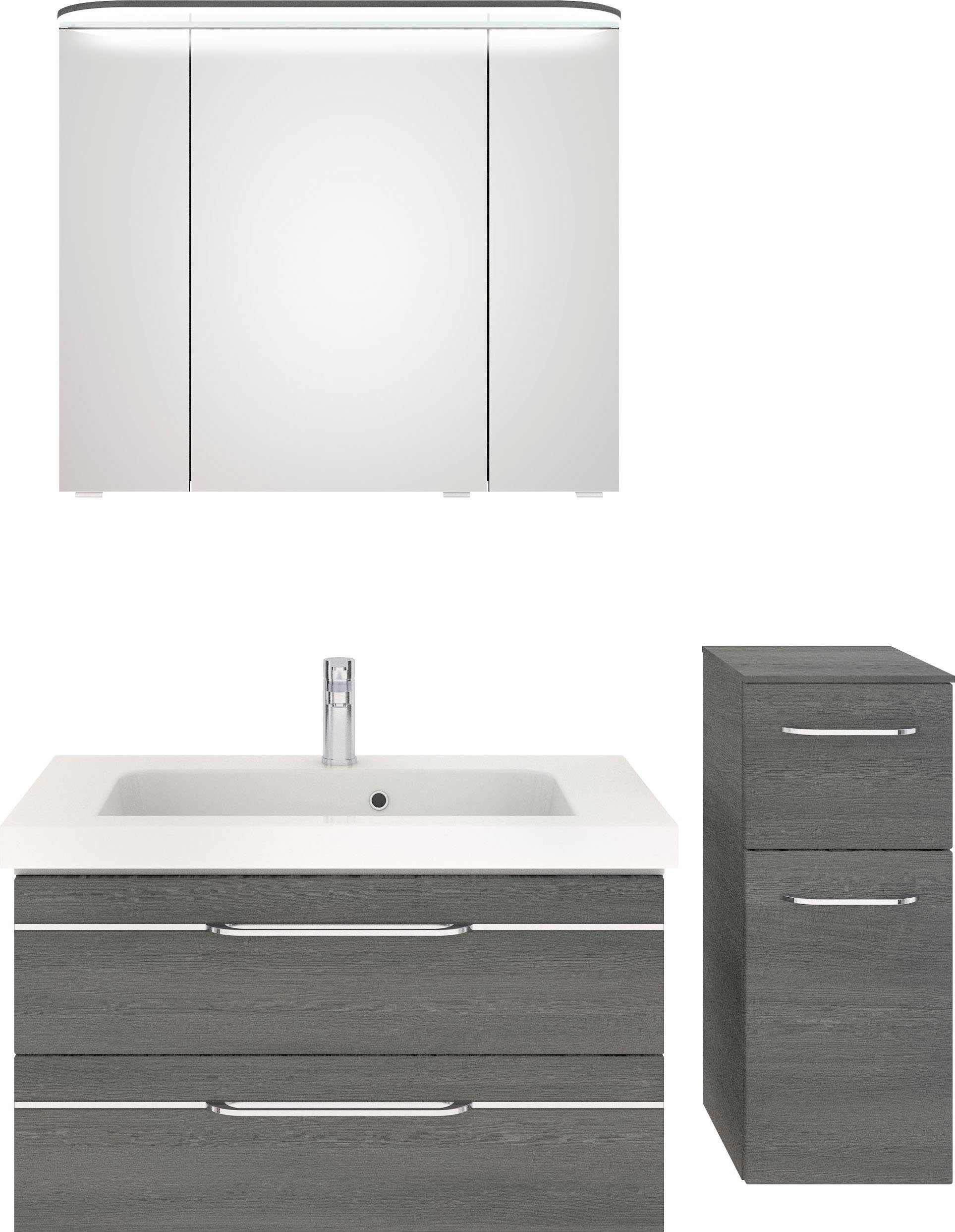 Saphir Badmöbel Set Balto Sprint 3 Teilig Mineralmarmor Waschtisch Mit